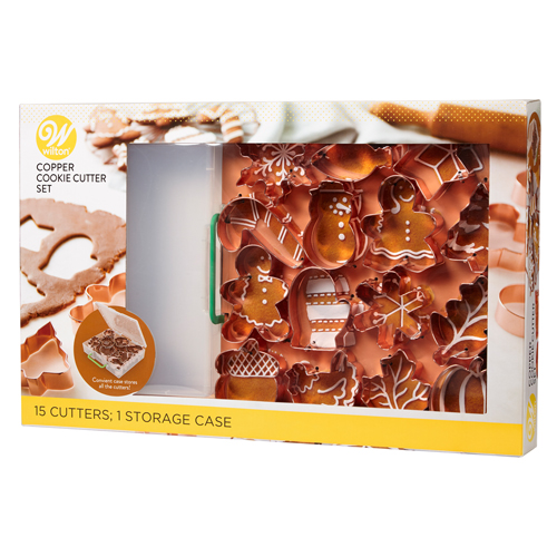 Wilton Copper Fall & Winter Cookie Cutters, Set of 15 Holiday Cookie ...