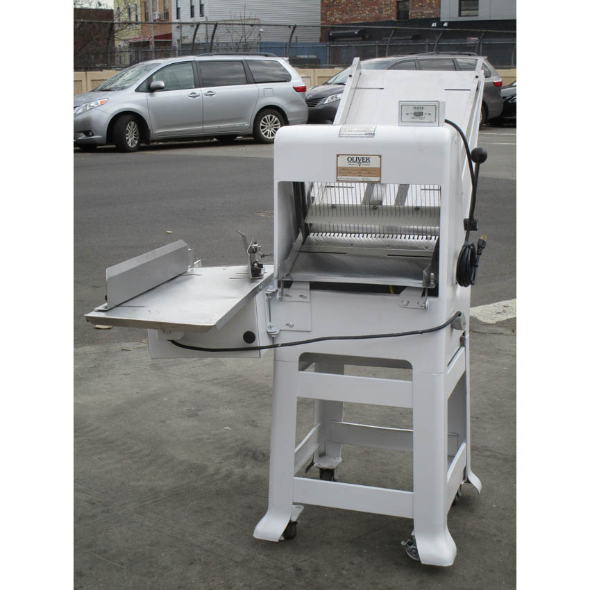 Oliver Gravity Feed Bread Slicer model #797 with Swing-Away Bagger ...
