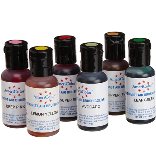 Americolor Amerimist Student Kit Air Brush Food Color 12 Pack Kit Food ...