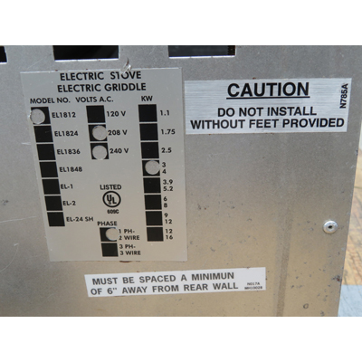 GMCW EL1812 12inch Electric Griddle 220 Volt, Used Very Good Condition ...