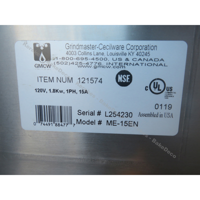 Grindmaster Cecilware ME-15E-110 Hot Water Urn, Used Excellent ...