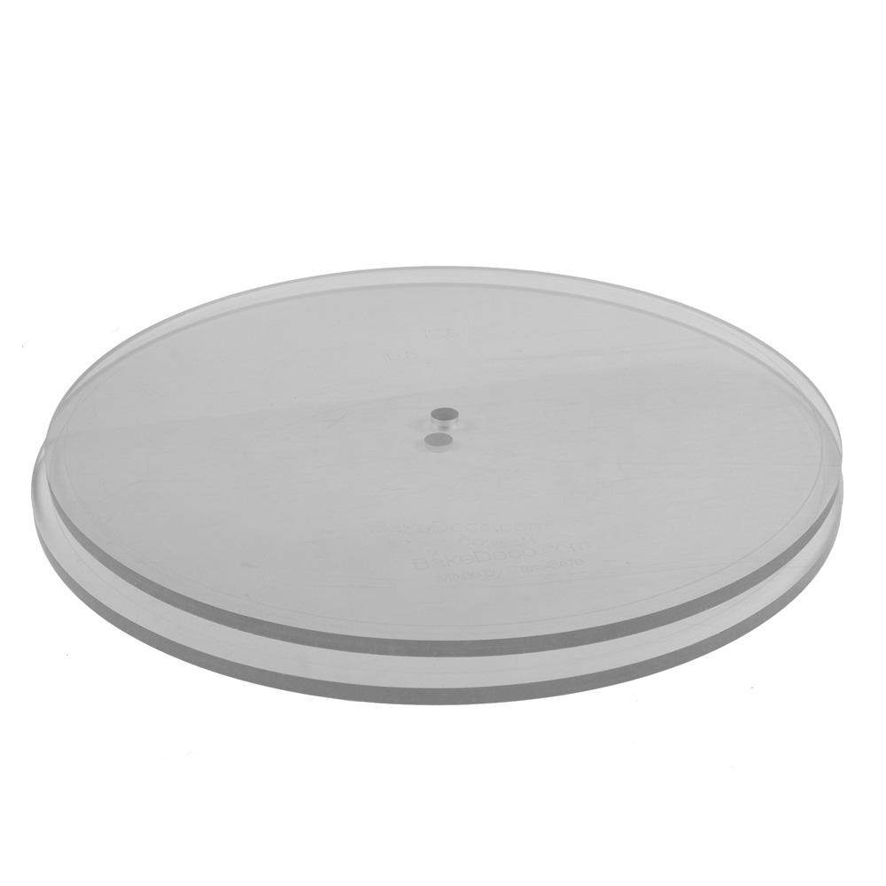 CakeSafe Set of 2 Round Acrylic Discs, 10.25 with Center Hole Icing ...