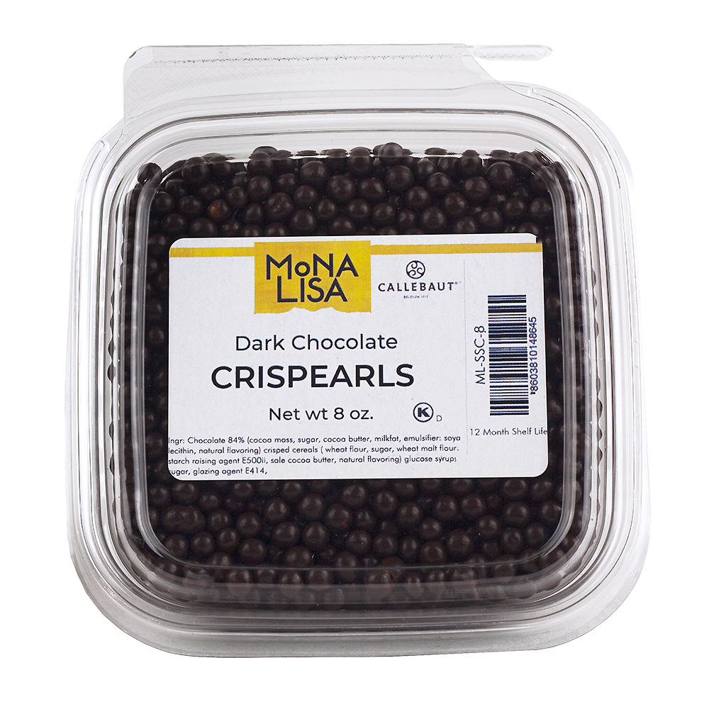 Mona Lisa Dark Chocolate Crispearls, 8 oz. Edible Chocolate - BakeDeco.Com