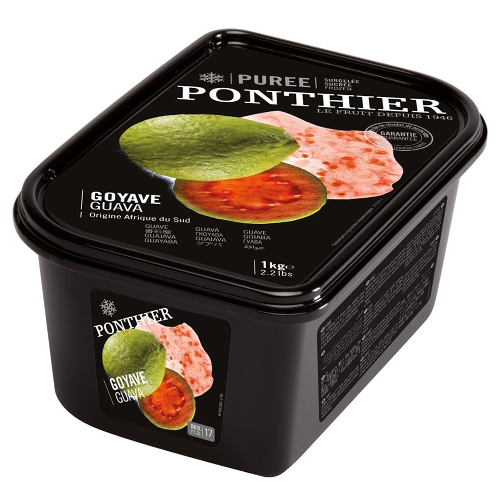 Ponthier Frozen Guava Puree, 2.2 Lbs. Pastry Fillings - BakeDeco.Com