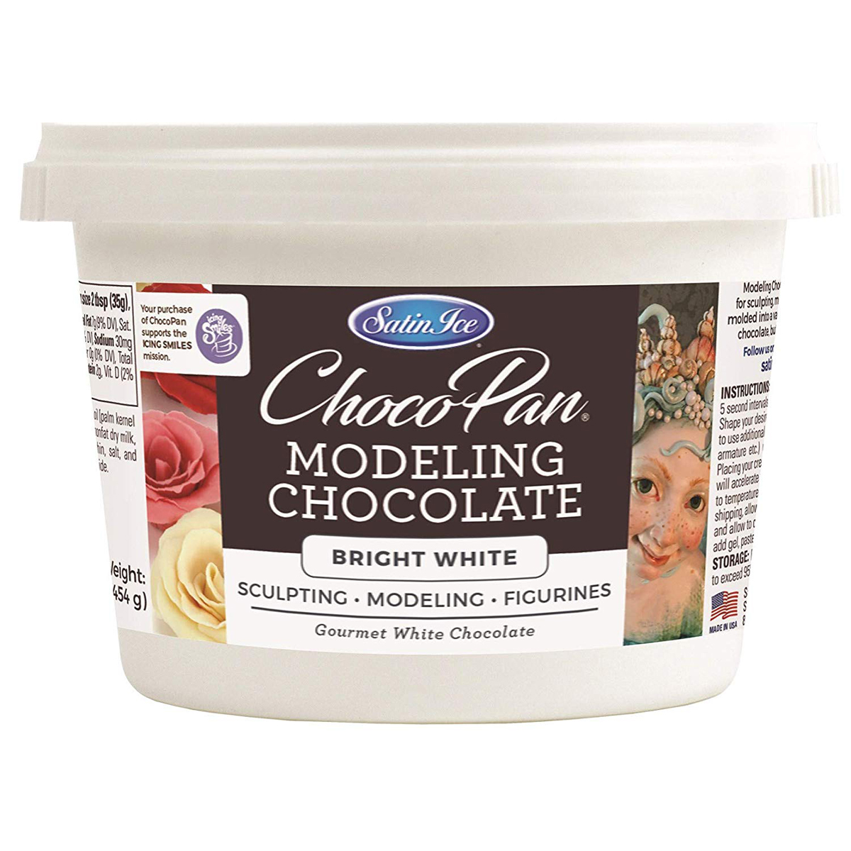 Satin Ice ChocoPan Bright White Modeling Chocolate, 1 Lb Modeling ...