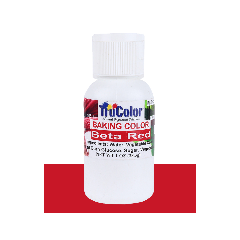 TruColor Beta Red Natural Baking Color, 1 oz. Gel Paste Food Colors ...