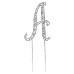 O'Creme Silver Rhinestone 'Letter D' Cake Topper Cake Toppers & Party ...