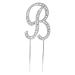 O'Creme Silver Rhinestone 'Letter D' Cake Topper Cake Toppers & Party ...