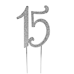 O'Creme Silver Rhinestone 'Number Fifty' Cake Topper Cake Toppers ...