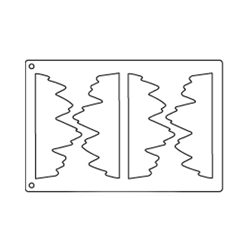Mask Tuile Template, 3-1/2 x 1-3/4 Tuile Templates - BakeDeco.Com